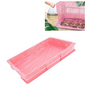 oncpcare 20pcs large size disposable rabbit cage liners, plastic rabbit toilet litter box mat pad film, bunny poop easy cleaning leakproof cage accessories no mess