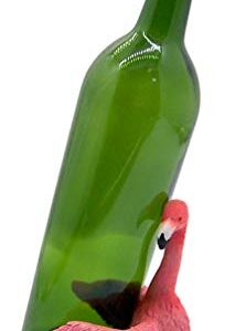 Pink Flamingo Wine Bottle Holder, Tabletop Decoration, 6 Inches