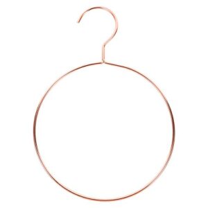 cabilock sock dryer stainless steel round tie hanger belt silk scarf ring storage closet hanger (rose gold) clothes hangers