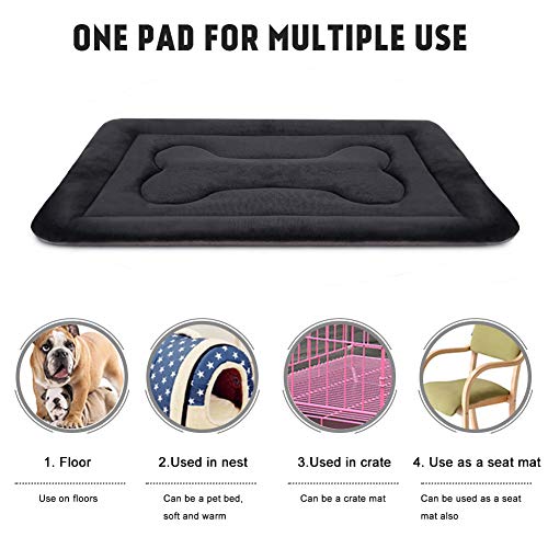 JoicyCo Dog Bed Large Crate Mat 42 in Non-Slip Washable Soft Mattress Kennel Pads