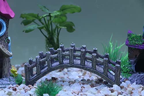 HRRIVE Fish Tank Arch-Bridge Drawbridge Rock Décor for Aquarium Landscape Decoration, Made of Resin, Pack of 1