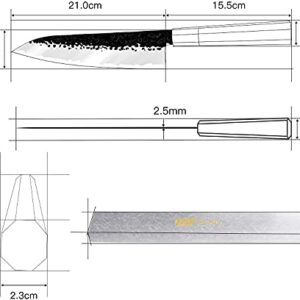 FINDKING Dynasty Series 8'' Clad Steel Chef knife and Magnetic Walnut Knife Edge Guard