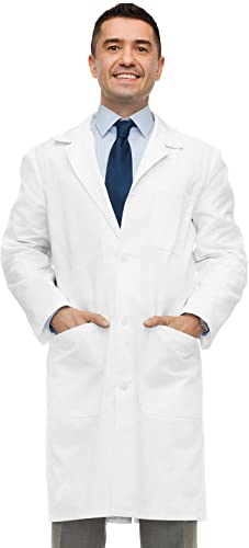 NY Threads Professional Lab Coat for Men, Full Sleeve Poly Cotton Long Medical Coat