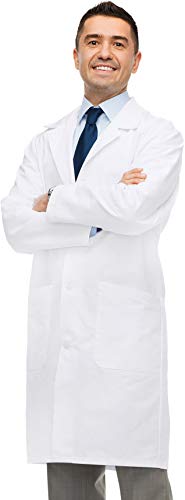 NY Threads Professional Lab Coat for Men, Full Sleeve Poly Cotton Long Medical Coat