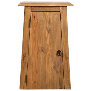 Farmhouse Wall Storage Cabinet with Door and Shelve, Medicine Cabinet Wall Cabinets Over The Toilet Pinewood 16.5"x9.1"x27.6"