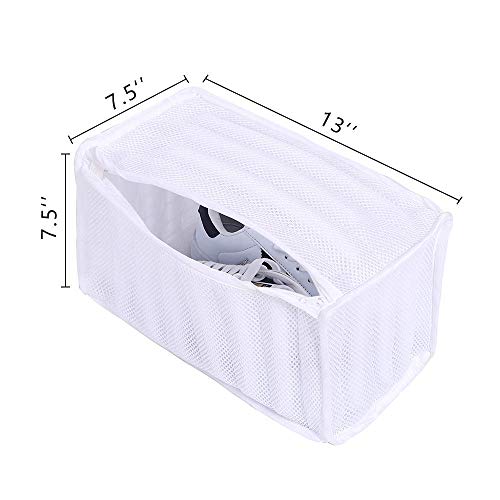 QIAN HU Reusable Durable Thickening Mesh laundry Sneaker Shoe Wash bag, Sturdy Shoe Cleaning Bag for Washing Machine,Portable Travel Organization Shoe Bags