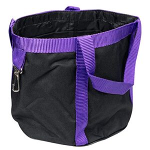 hilason horse feed grain bag heavy duty durable canvas purple