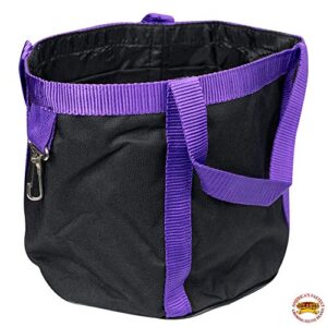 HILASON Horse Feed Grain Bag Heavy Duty Durable Canvas Purple