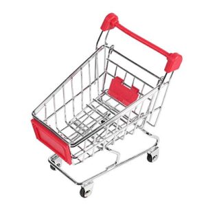 Toy - Cart Toy Parrots Bird Funny Toy Intelligence Growth Mini Supermarket Shopping Cart Trolley(red)