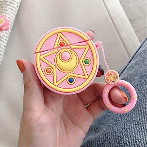 Oqplog for Airpod 2/1 for AirPods Case 3D Cute Fun Cartoon Fashion Funny Character Air Pods 2&1 Cover Design for Girls Women Teen Boys Unique Kawaii Trendy Stylish Soft Silicone Cases – Pink Star