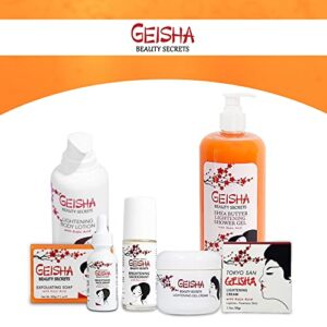 Geisha, Kojic Acid Skin Brightening Body Wash - 33 Fl oz / 1000 ml - Even Out Skin Tone, Reduce Dark Spots, Skin Radiance, Face and Body Shower Gel, with Coconut Oil and Shea Butter