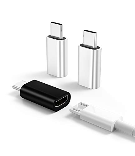 3-Pack,USB C to Micro USB Adapter USB-to-USB A Type C Male to Microusb Female Connector for Samsung Galaxy s7 s8 s9 s10 USBC Converter