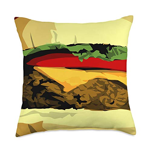 Styleuniversal Cases Cheeseburger Throw Pillow, 18x18, Multicolor