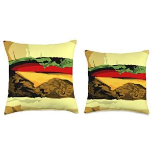 Styleuniversal Cases Cheeseburger Throw Pillow, 18x18, Multicolor