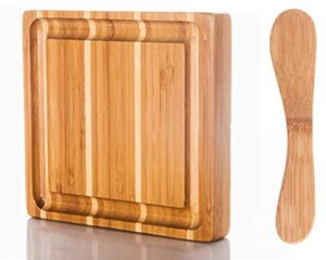 bamboo cheese cutting board with butter knife, mini fruit chopping board