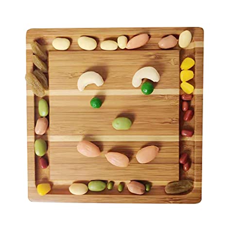 Bamboo Cheese Cutting Board with Butter Knife, Mini Fruit Chopping Board