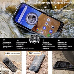 OUKITEL WP7 Rugged Smartphone,Night Vision Camera 6GB + 128GB Helio P90 Waterproof Unlocked Android 10 Cell Phone 6.53'' FHD+ Global 4G LTE Dual SIM, IP68 Triple Cameras NFC Cellphone