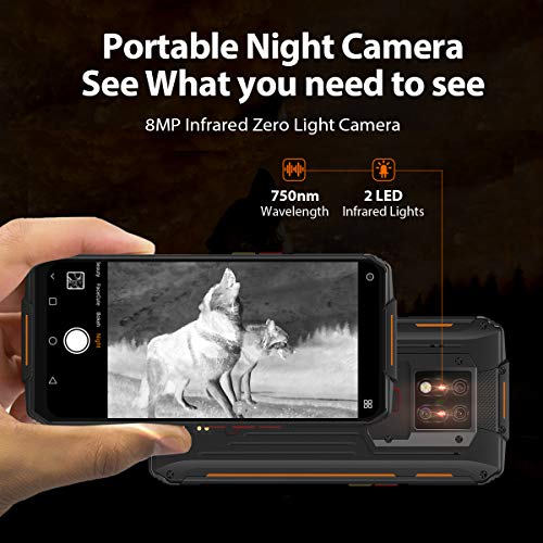 OUKITEL WP7 Rugged Smartphone,Night Vision Camera 6GB + 128GB Helio P90 Waterproof Unlocked Android 10 Cell Phone 6.53'' FHD+ Global 4G LTE Dual SIM, IP68 Triple Cameras NFC Cellphone