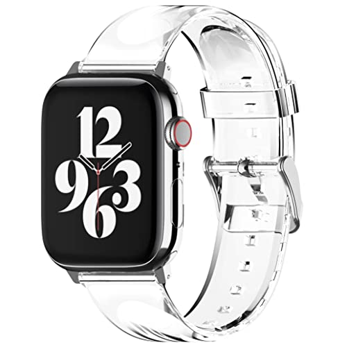 elago Clear Band Compatible with Apple Watch Band 38mm 40mm 41mm, Compatible with iWatch Series 8/SE2/7/6/SE/5/4/3/2/1 – Transparent Protective Band, Watch Strap Connector Included