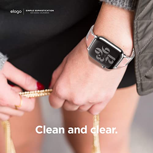 elago Clear Band Compatible with Apple Watch Band 38mm 40mm 41mm, Compatible with iWatch Series 8/SE2/7/6/SE/5/4/3/2/1 – Transparent Protective Band, Watch Strap Connector Included