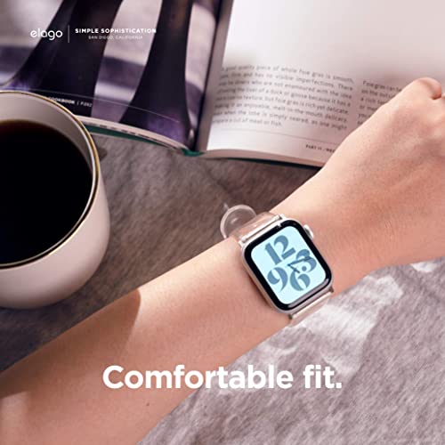 elago Clear Band Compatible with Apple Watch Band 38mm 40mm 41mm, Compatible with iWatch Series 8/SE2/7/6/SE/5/4/3/2/1 – Transparent Protective Band, Watch Strap Connector Included