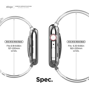 elago Clear Band Compatible with Apple Watch Band 38mm 40mm 41mm, Compatible with iWatch Series 8/SE2/7/6/SE/5/4/3/2/1 – Transparent Protective Band, Watch Strap Connector Included