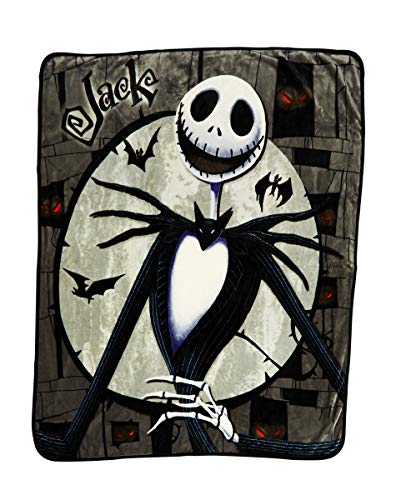 Spirit Halloween Jack and Sally Reversible The Nightmare Before Christmas Fleece Blanket