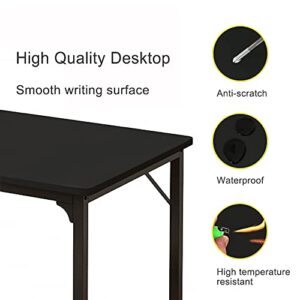 WUGO Computer Desk 31.5" Home Office Writing Desk for Small Spaces,Modern Simple Style Table for Work Study Gaming,Workstation,Black