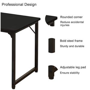 WUGO Computer Desk 31.5" Home Office Writing Desk for Small Spaces,Modern Simple Style Table for Work Study Gaming,Workstation,Black