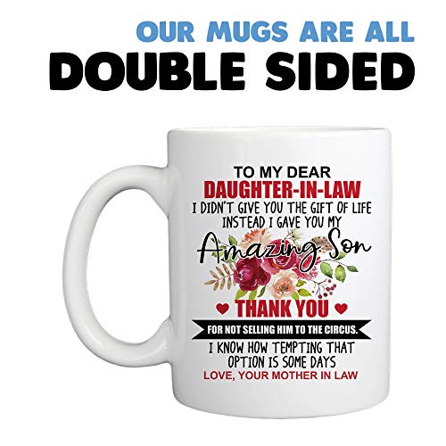 MyCozyCups To My Dear Daughter in Law I Gave You My Amazing Son 11 Ounce Novelty Coffee Mug