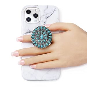 turquoise western phone grip teal marble stone phone holder uyh6