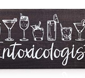 Intoxicologist- Bar Decor - Funny Bar Signs and Accessories for Man Cave Decor or Home Wall Art