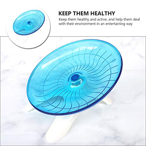 TEHAUX Hamster Flying Saucer Silent Running Exercise Wheel for Gerbil Rat Mouse Hedgehog Small Animals ï¼ˆ Random Color