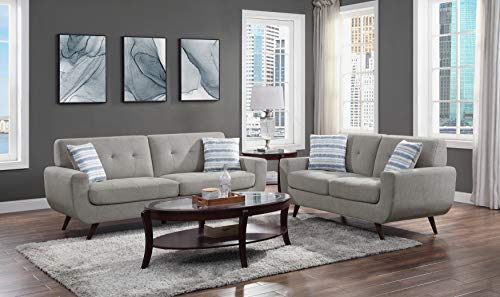 Lexicon Fairmont Living Room Loveseat, Gray