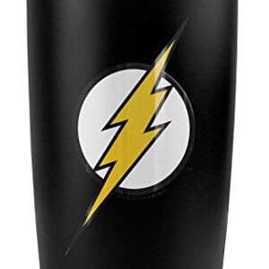 DC Comics Justice League Flash Logo Stainless Steel Tumbler 20 oz Coffee Travel Mug/Cup, Vacuum Insulated & Double Wall with Leakproof Sliding Lid | Great for Hot Drinks and Cold Beverages