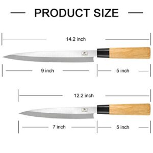 sawkit 7 inch Sashimi Knife/Sushi Chef's knifes/Bread Chef's knifes/Stainless Steel Slicing Slicing Meat and Fish Peeling Multi-Purpose Kitchen Knifes