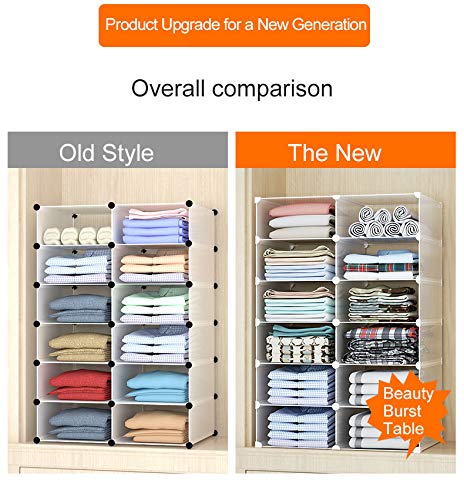 GuanJun Storage Shelf Dividers,Closet Shelf Organizer Divider and Separator for Storage and Organization (White1, 2-Layers)…