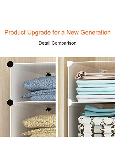 GuanJun Storage Shelf Dividers,Closet Shelf Organizer Divider and Separator for Storage and Organization (White1, 2-Layers)…