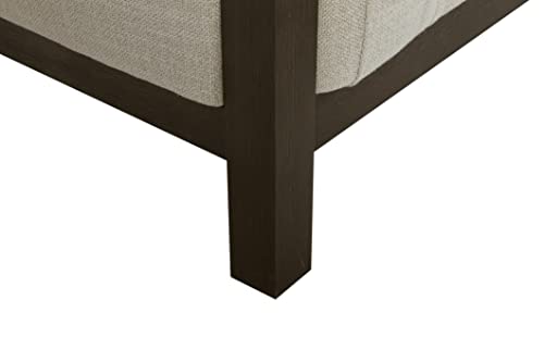 Amazon Brand – Stone & Beam Chesler Contemporary Sofa Couch with Wood Trim, 88"W, Cream