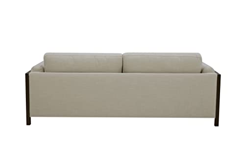 Amazon Brand – Stone & Beam Chesler Contemporary Sofa Couch with Wood Trim, 88"W, Cream