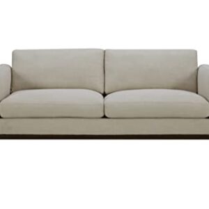 Amazon Brand – Stone & Beam Chesler Contemporary Sofa Couch with Wood Trim, 88"W, Cream