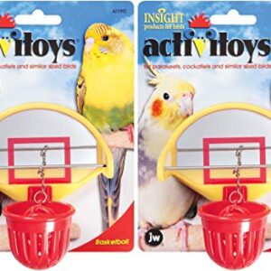 JW Pet 2 Pack of Activity Birdie Basketball Toy for Small to Medium Birds