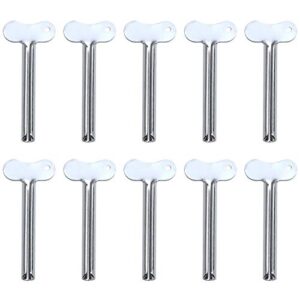 azure zone, 10 pcs stainless steel toothpaste tube squeezers key roller tube creams paint squeezer tool for bathroom hair dye cosmetic