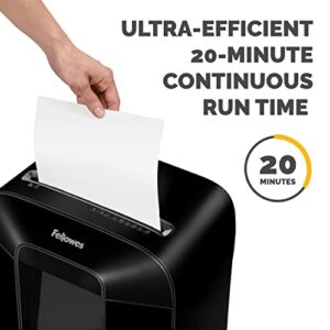 Fellowes LX85 12-Sheet, P4 Cross-Cut Home Office Paper Shredder with SafeSense