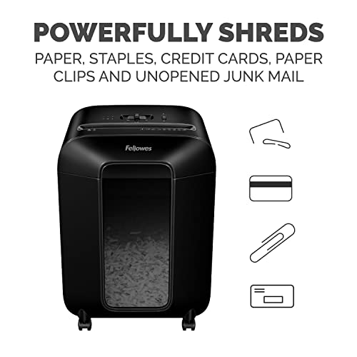 Fellowes LX85 12-Sheet, P4 Cross-Cut Home Office Paper Shredder with SafeSense