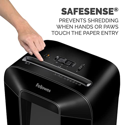 Fellowes LX85 12-Sheet, P4 Cross-Cut Home Office Paper Shredder with SafeSense