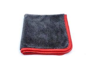 redline finish - the finisher ultimate microfiber detail drying towel - 15x15 inches, dry small spaces, dry wheels, dry jambs