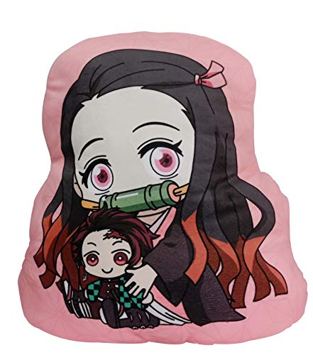 XIXISA 16 Inch Anime Nezuko Inosuke Zenitsu Plush Throw Pillow Anime Plushies Cartoon Decoration Pillows Fans Gift Cosplay 40cm