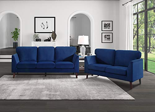 Lexicon Tipton Living Room Loveseat, Blue