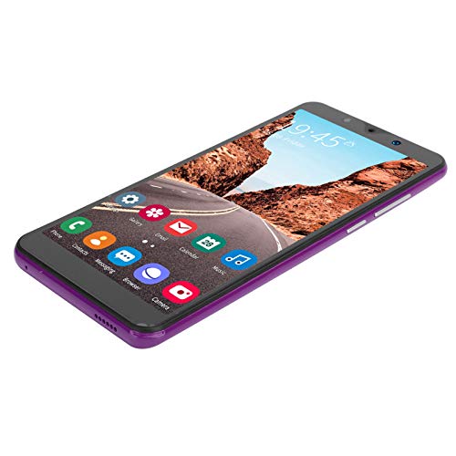 Vbestlife 3G Unlocked Smartphone, Note30 Plus 5.72in HD Full Screen Cell Phone, Support APP Face Recognition for Android 8.1 Fingerprint Unlock Smartphone, 512M 4G, Dual SIM Dual Camera Purple